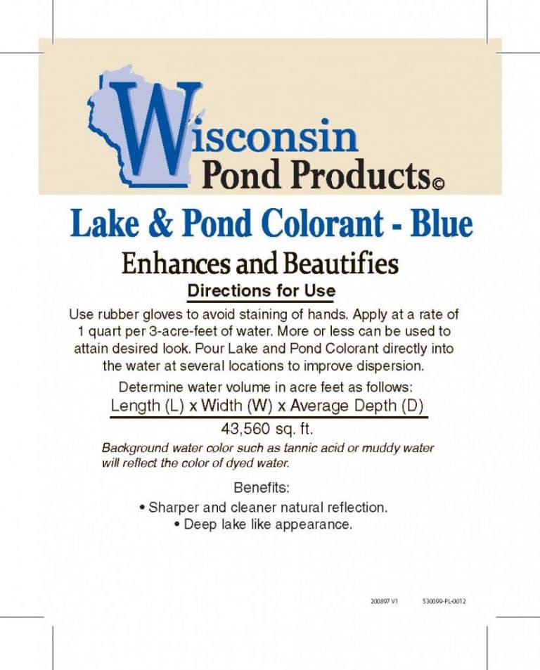 Lake & Pond Dye - Wisconsin Lake & Pond